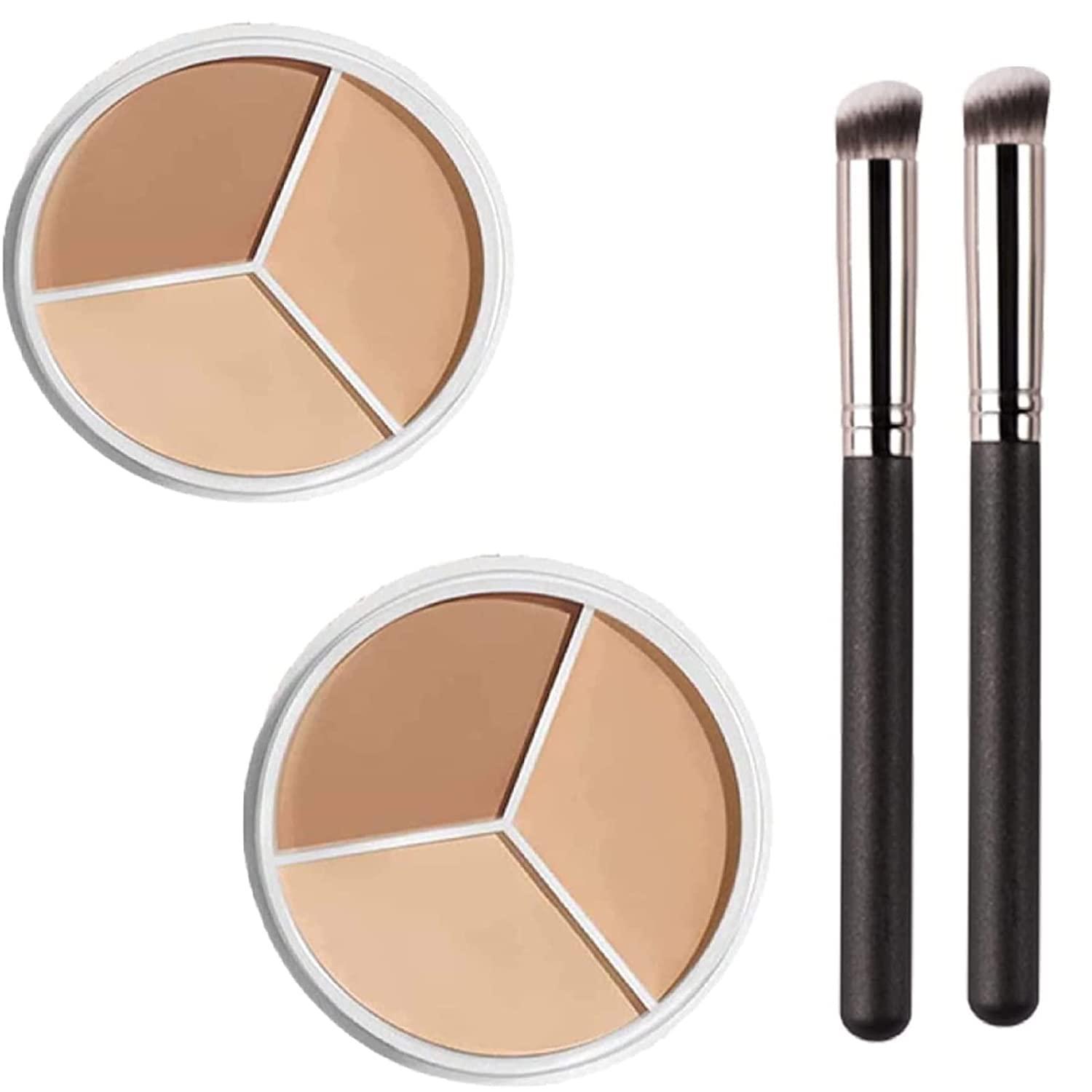 2023 New Tri-Color Concealer Palette Tri-Color Concealer of Covers Acne ...