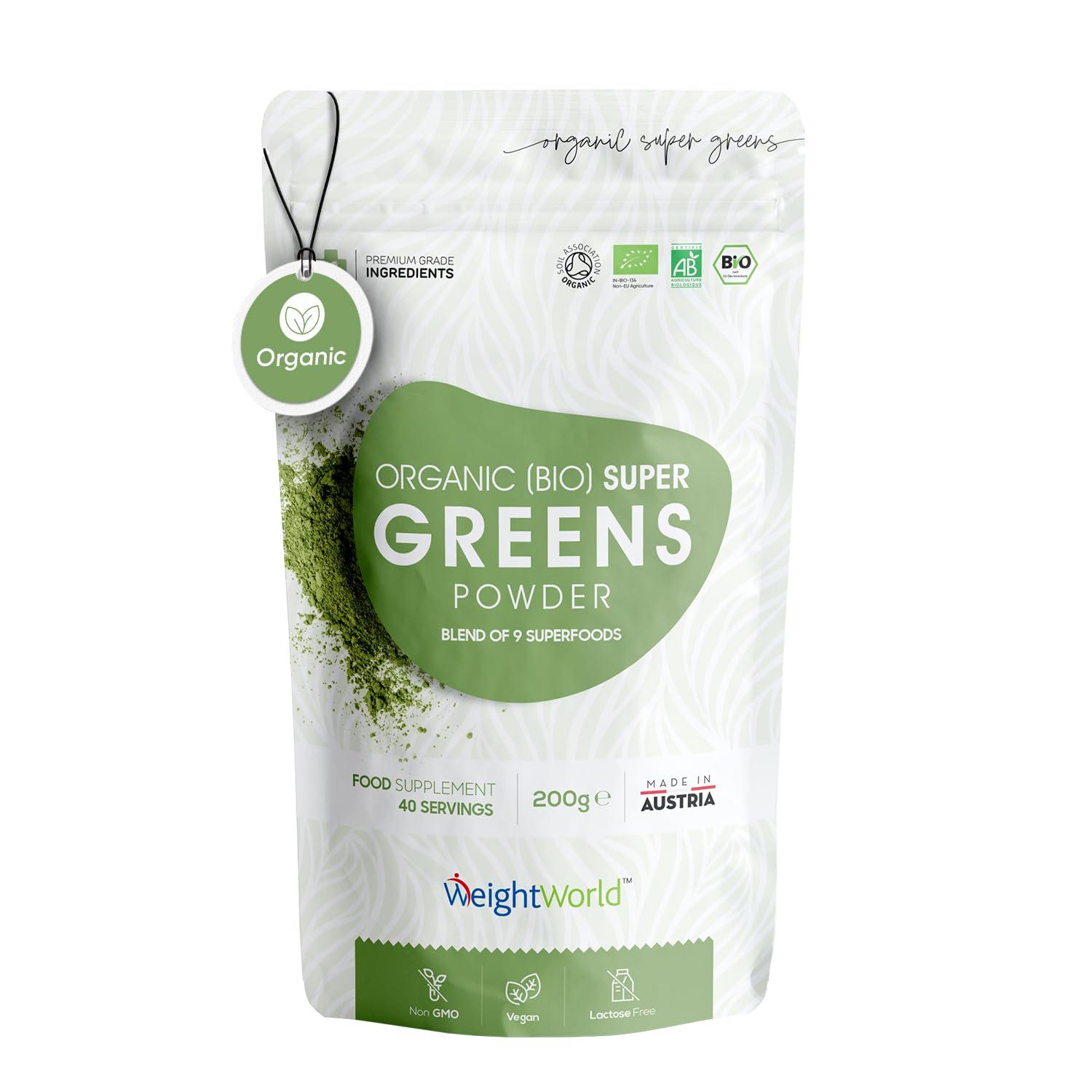 Organic Super Greens Powder 200g - Soil Association Certified ...