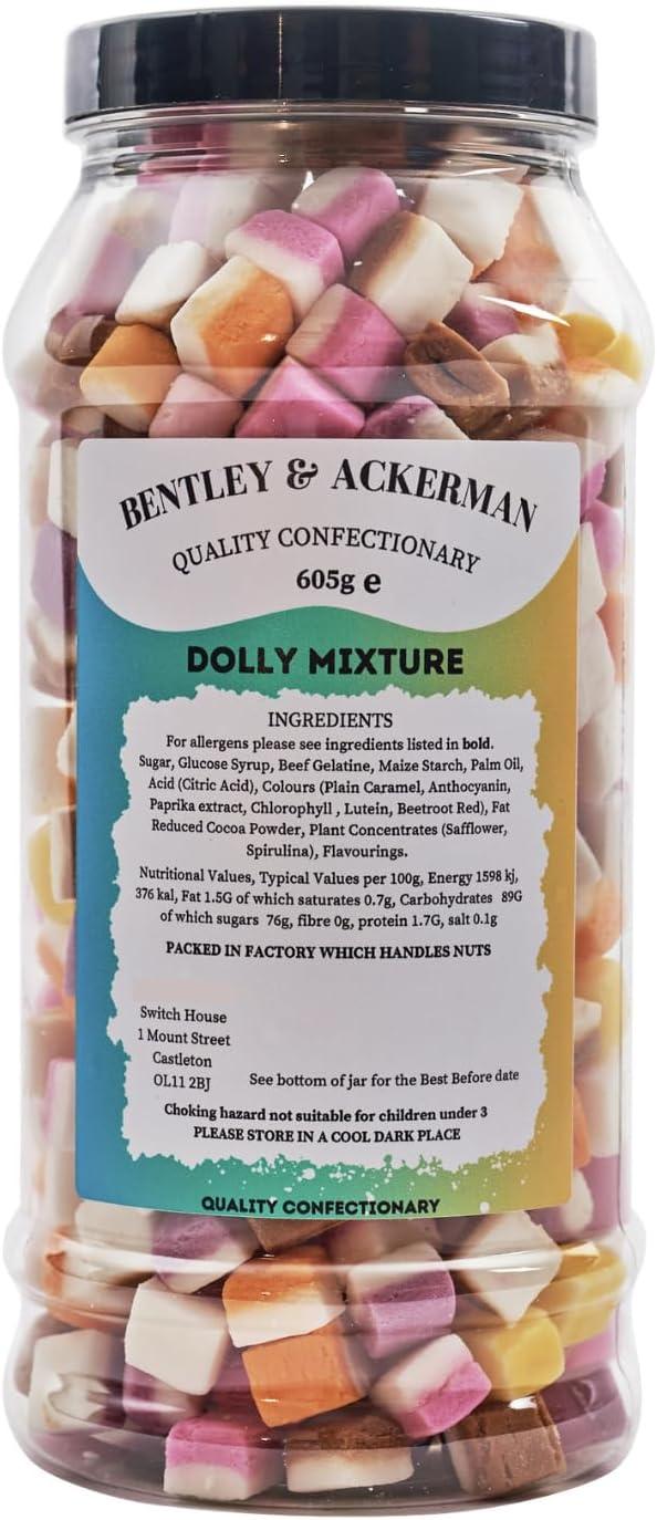 Dolly Mixtures (605g) Original Assorted Retro Sweets in a Gift Jar - Timeless Treats by Bentley ...