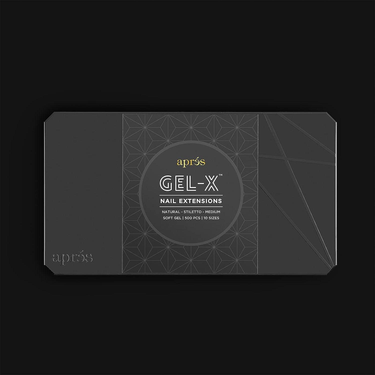 Apres Nail Gel-X Stiletto Tips Medium Box | 500 Gel-X Tips | Premium ...