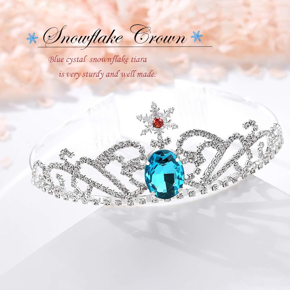 Blue Diamond Snowflake Rhinestone Girls Tiara - Lovelyshop Princess ...