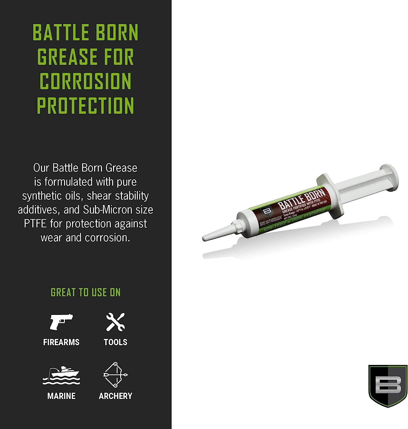 Breakthrough Clean Battle Born Gun Grease 12cc Syringe - PTFE Lubricant ...
