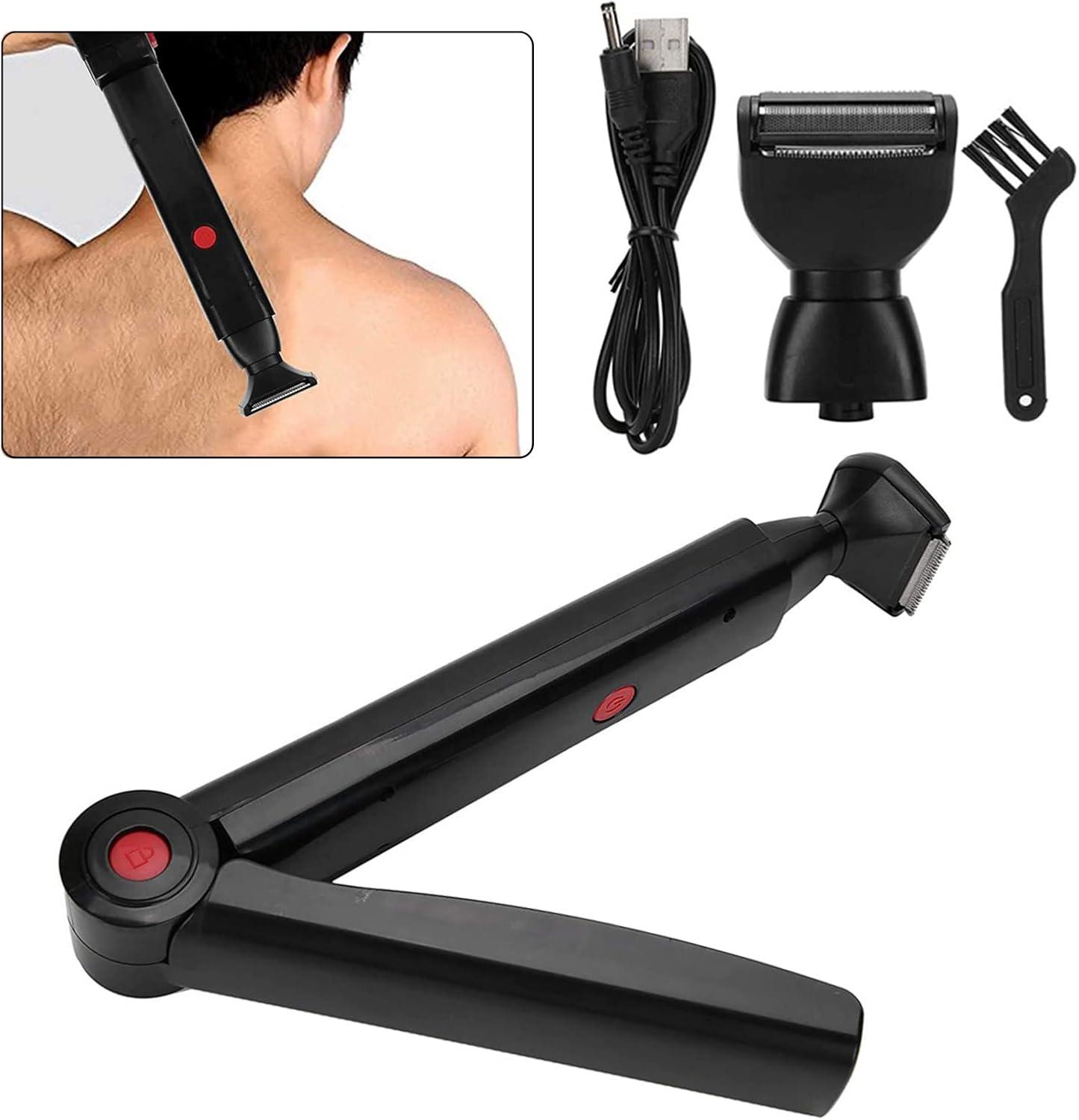 Wireless Foldable Body Hair Cutter - Ergonomic Back Hair Remover ...