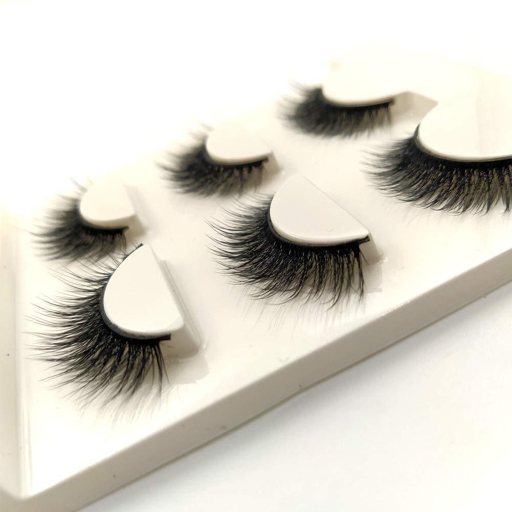 Korea Fiber Faux Mink Handmade False Eyelashes | Reusable Cross Volume ...