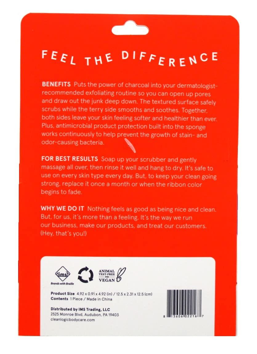 Clean Logic Detox Charcoal Scrubber Body Dual Texture - Pack of 3 ...