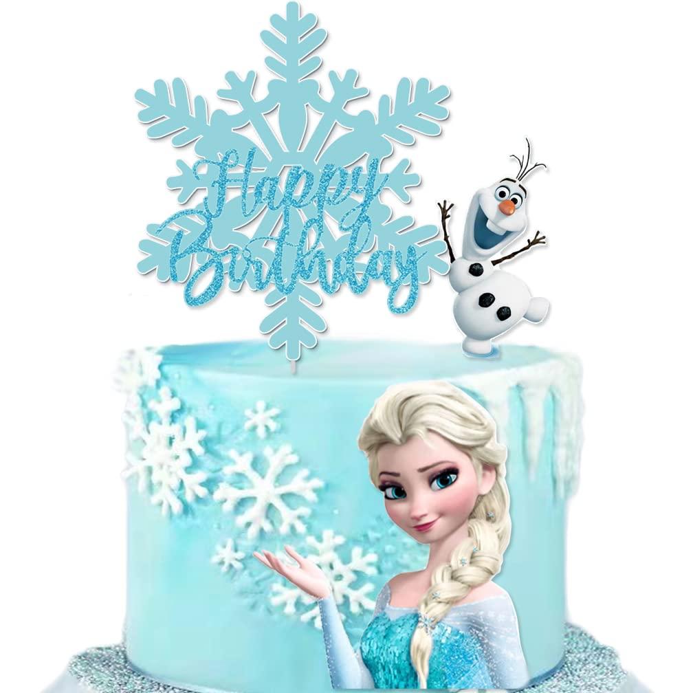Elsa Frozen Birthday Cake Topper - Happy and Magical Decor for Frozen ...