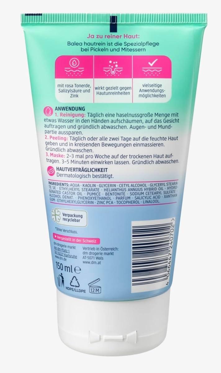 Balea Cleansing scrub and mask 3 in 1 pure skin 150 ml | Buy Now with ...