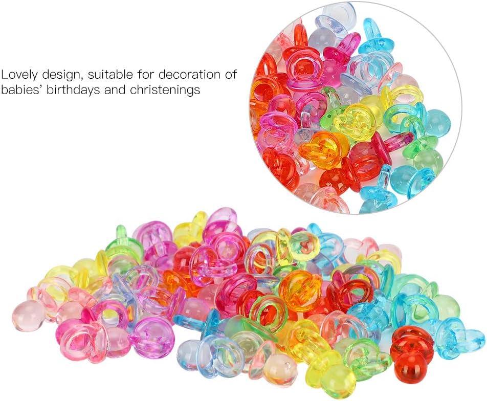 100pcs Acrylic Pacifiers - Colorful Mini Baby Toys for Birthday ...