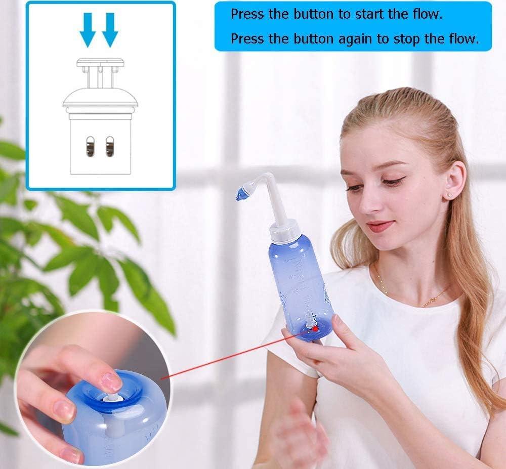Croing Neti Pot Sinus Rinse Bottle with Nasal Spray Bottle - BPA Free ...