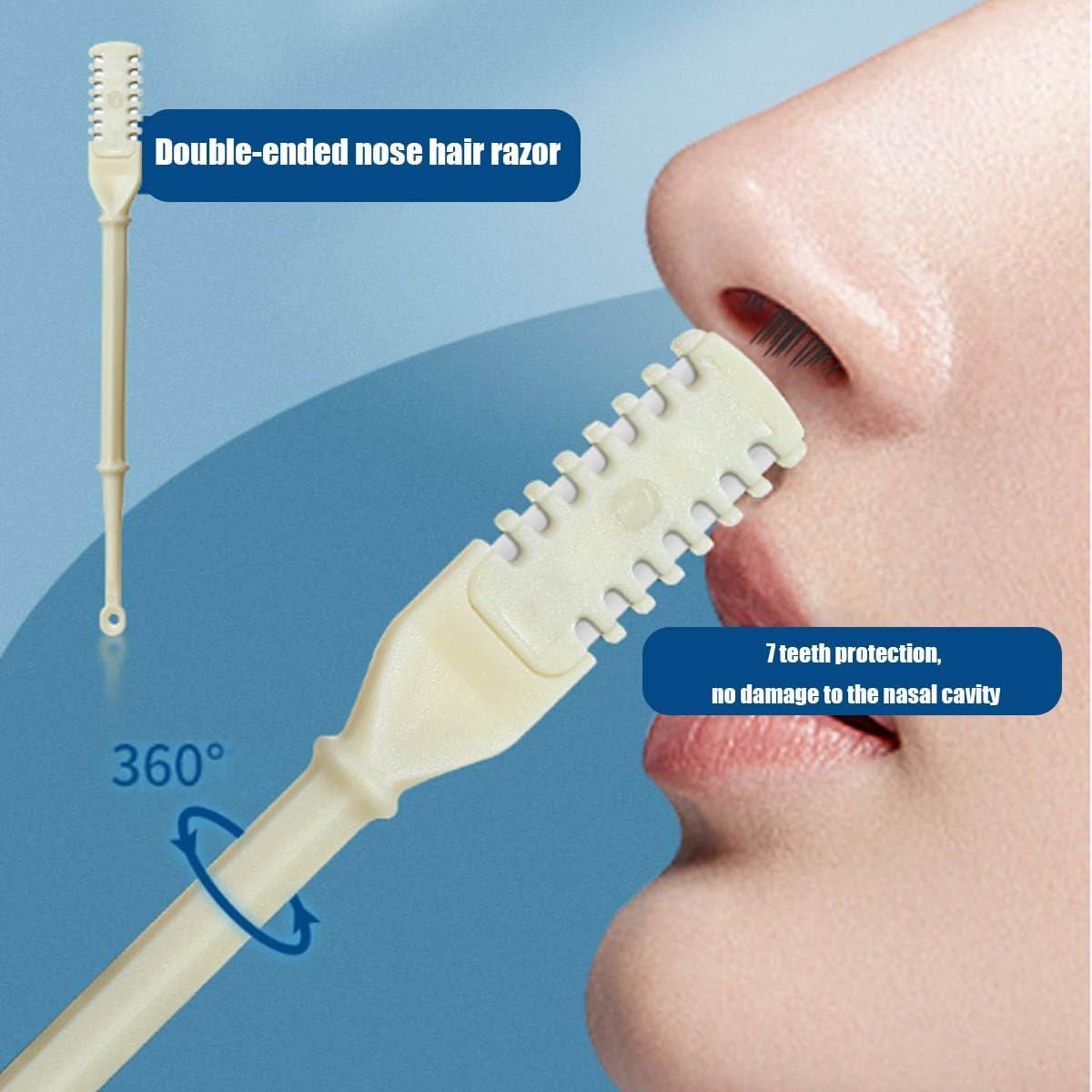 2-in-1 Nasal Hair Cutter & Trimmer - 360 Rotating Nose Hair Plucker ...
