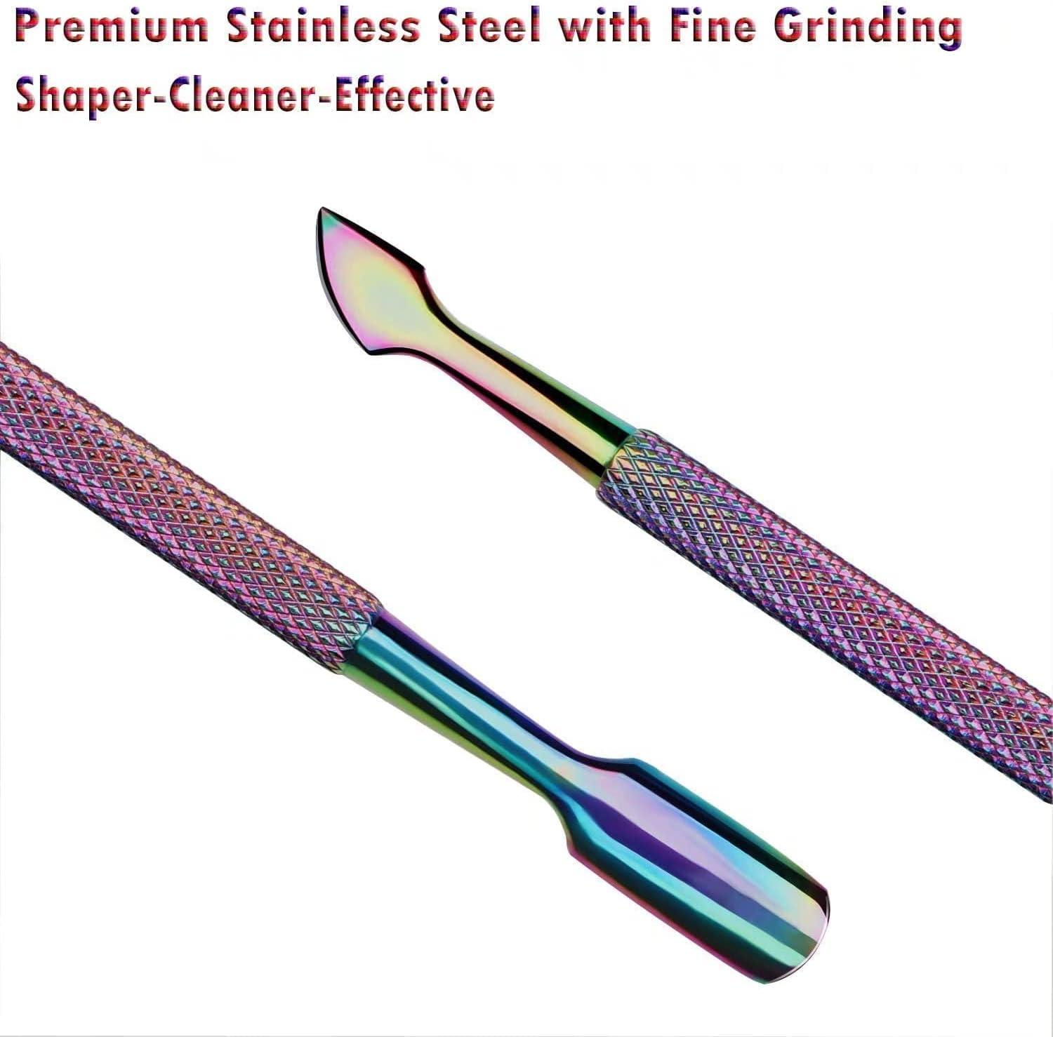 Professional Stainless Steel Cuticle Cutter with Pusher - RONAVO ...