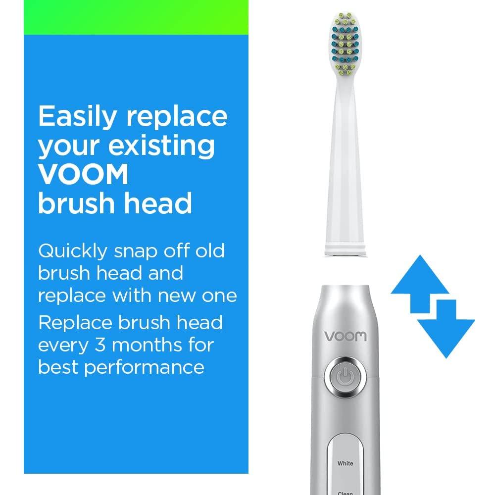 Voom Sonic Pro 3/Pro 5 Replacement Heads - Pack of 6 Advanced Bristle ...