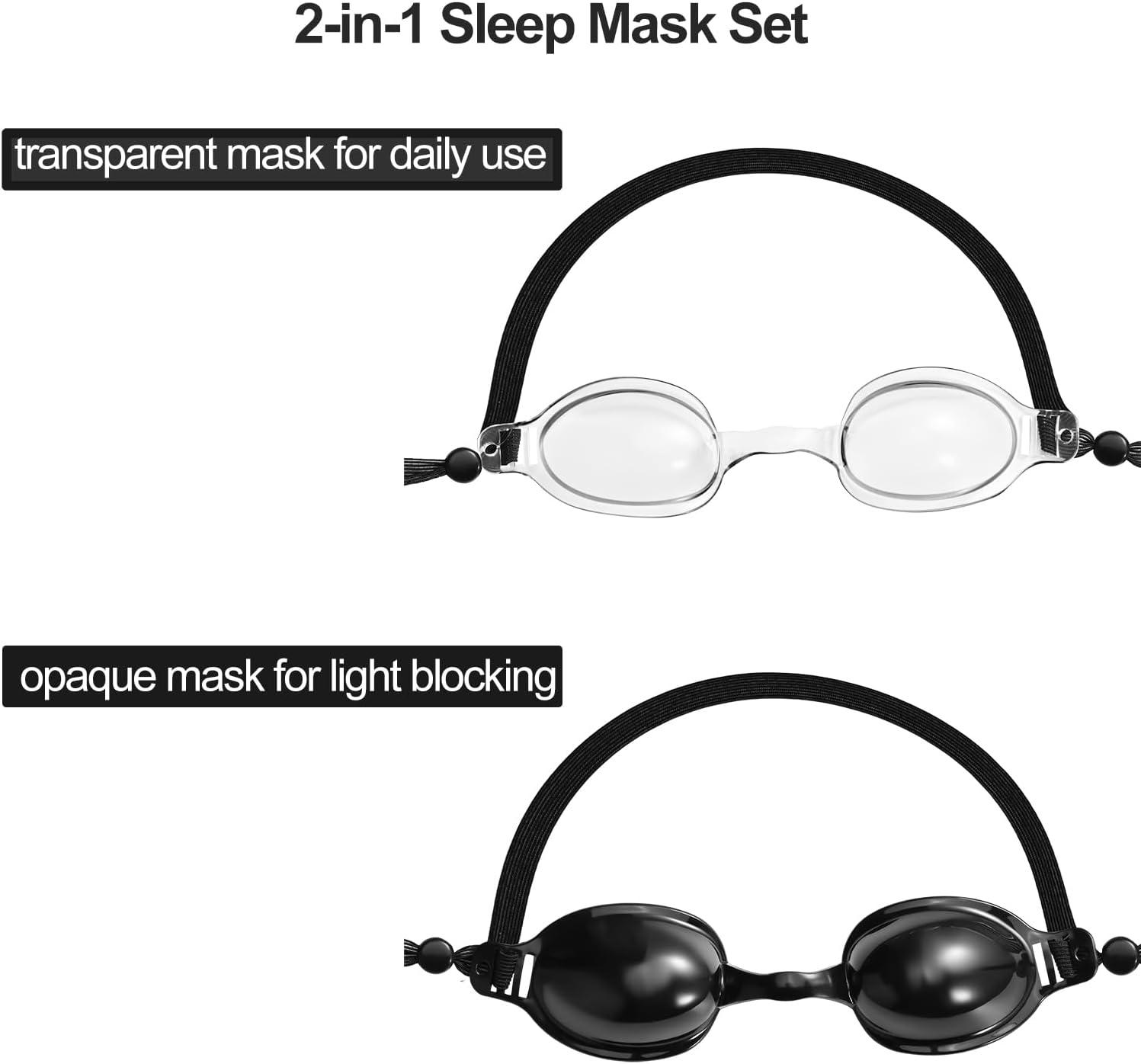 Multi-Function Dry Eye Relief Sleep Masks - Opaque & Transparent Set ...
