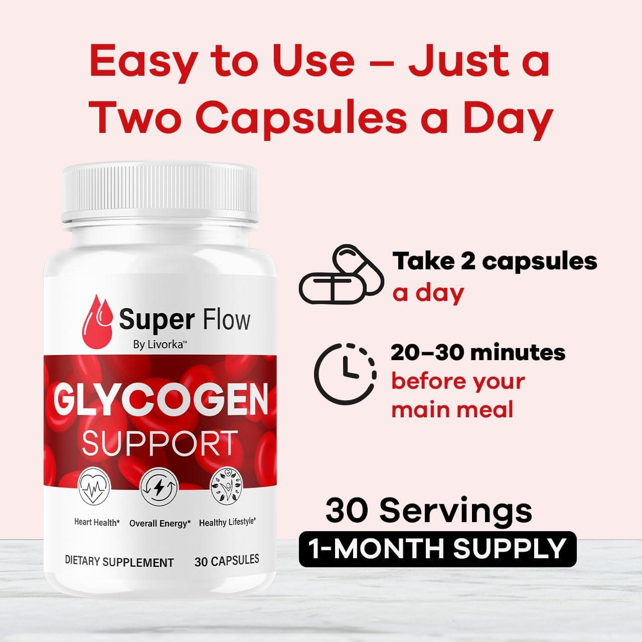 (3 Pack) Super Flow Glycogen - SuperFlow Glycogen Support Capsules ...