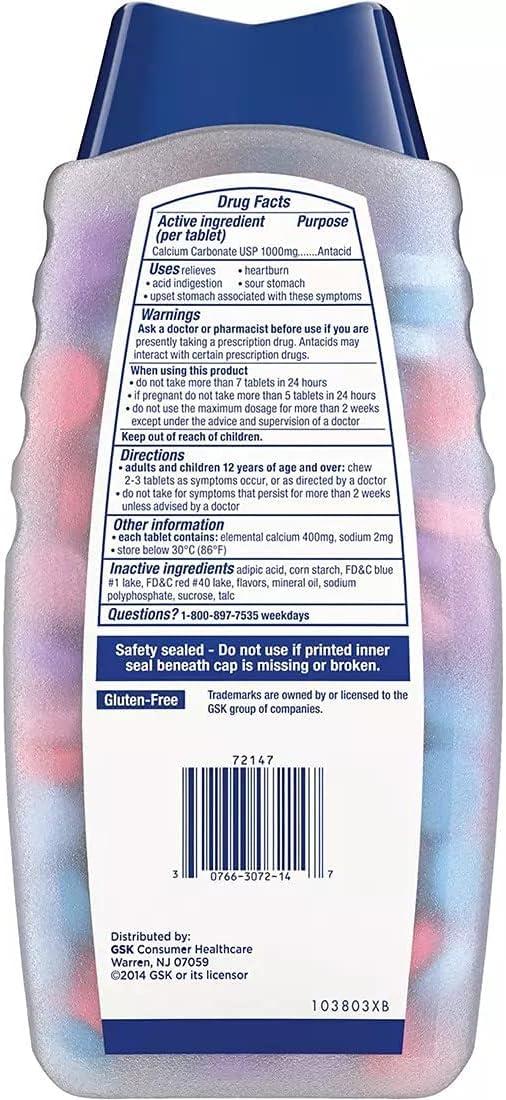 Tums Ultra Strength (Assorted Berries) 265 Chewable Tablets (Original ...