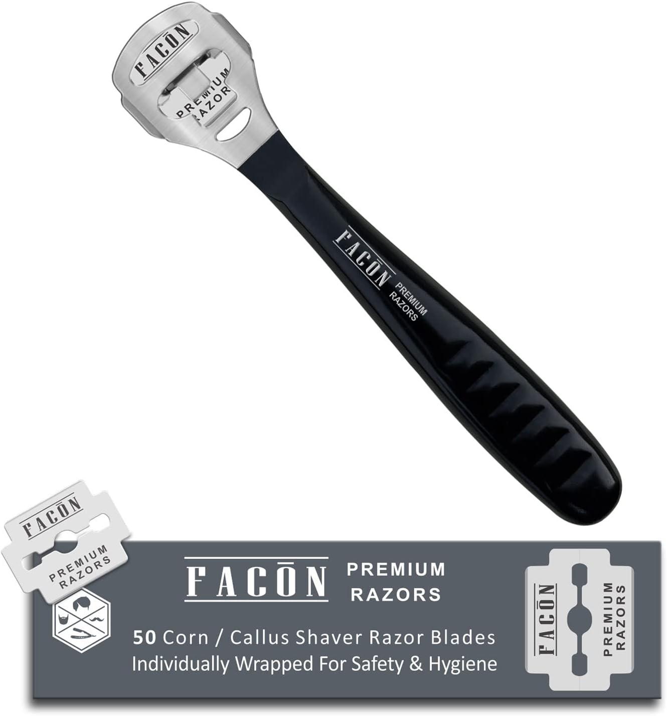 FACN Professional Pedicure Callus Shaver Remover - 50 Blades Included ...