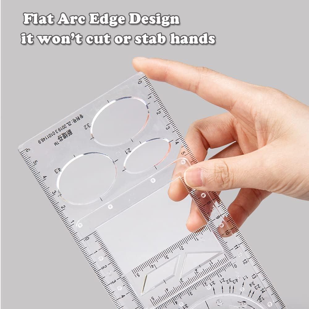 Multifunctional Geometric Rulers Drawing Tool Creative Arting Craft ...