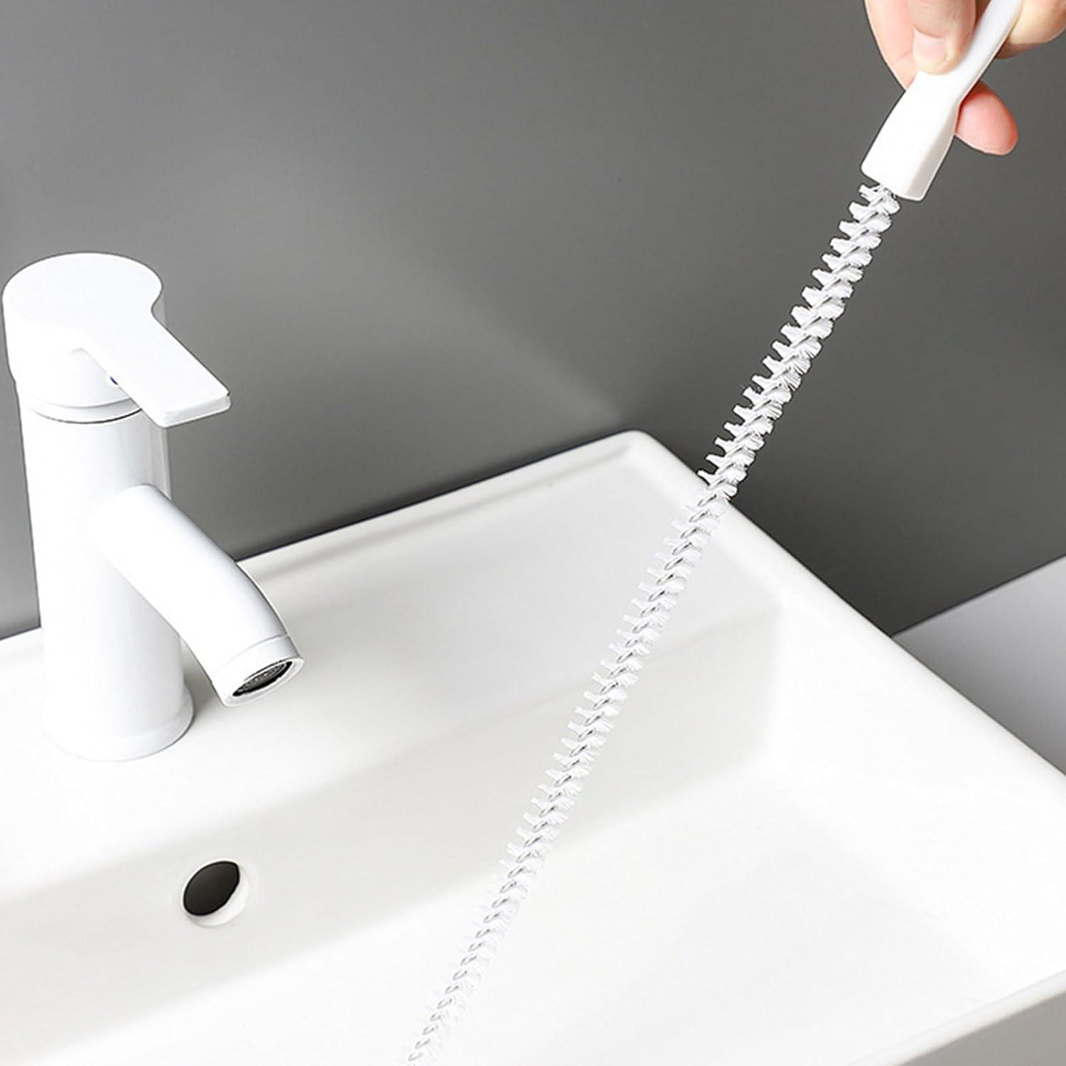 4Pcs Sewer Drain Cleaning Brush Bendable Sink Overflow Drain Brush For ...