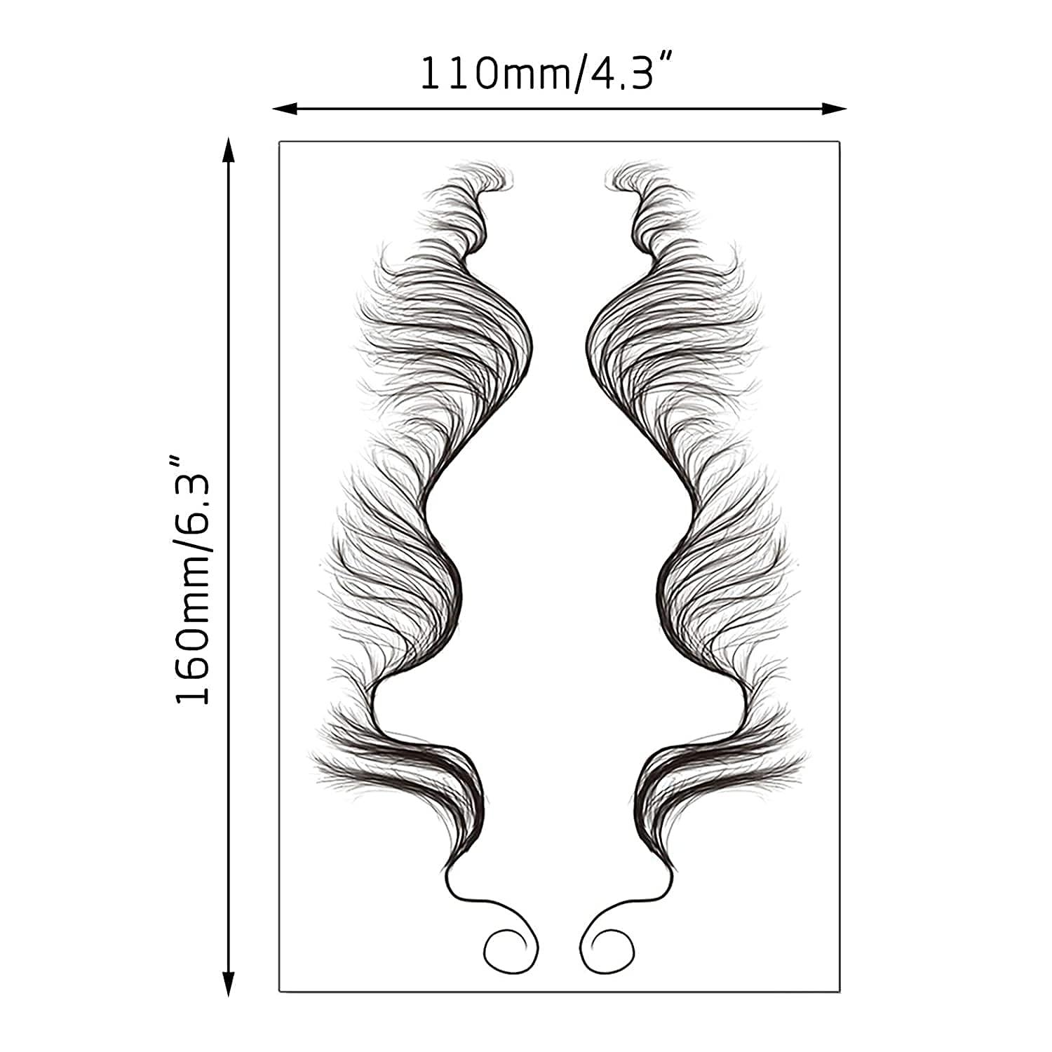 Fake Edges Hair Tattoo Stickers - Waterproof Baby Hair Makeup for Women ...