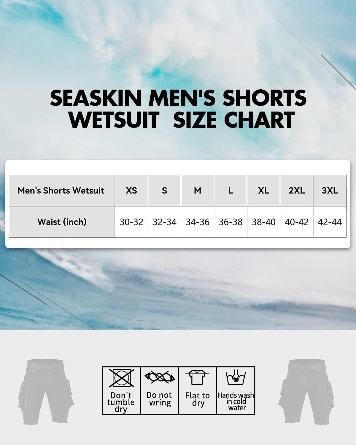 Seaskin 2.5mm Men's Diving Shorts with Pocket - X-Large (New Version ...