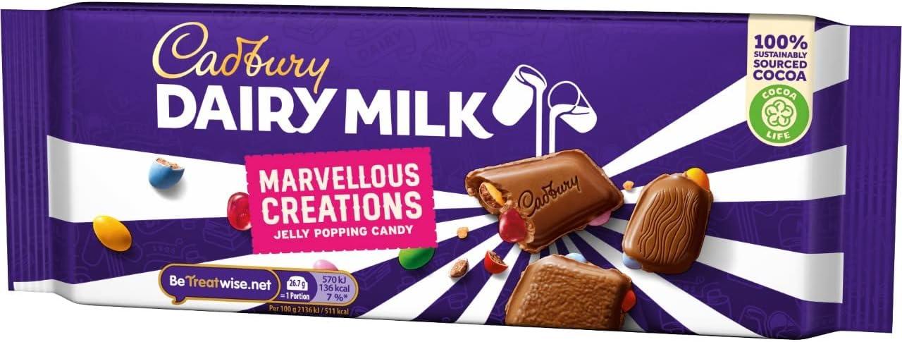 Cadbury Dairy Milk Marvellous Smashables Jelly Popping Candy Chocolate ...