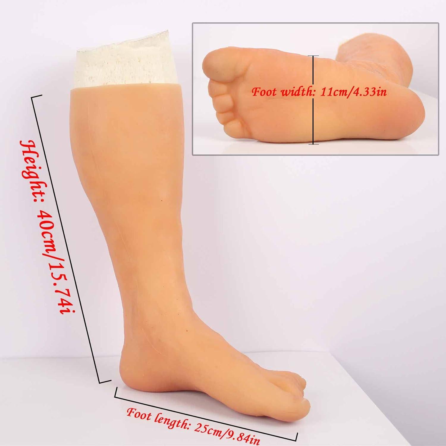 CRODRES Realistic Men Silicone Foot Mask - Prosthetic Artificial Feet ...