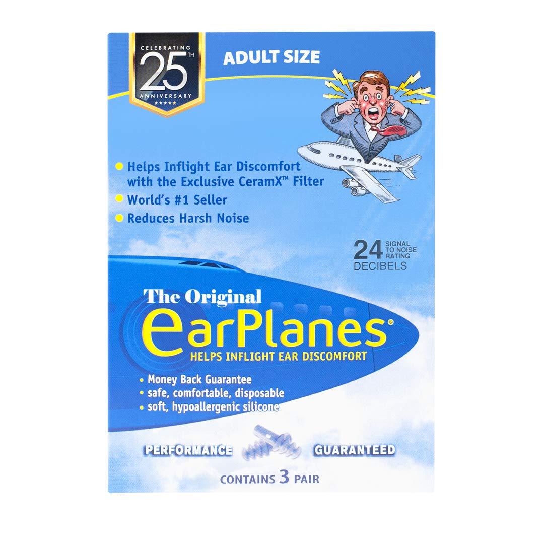 EarPlanes Earplugs, 3 Pairs 3 Pair (Pack of 1)