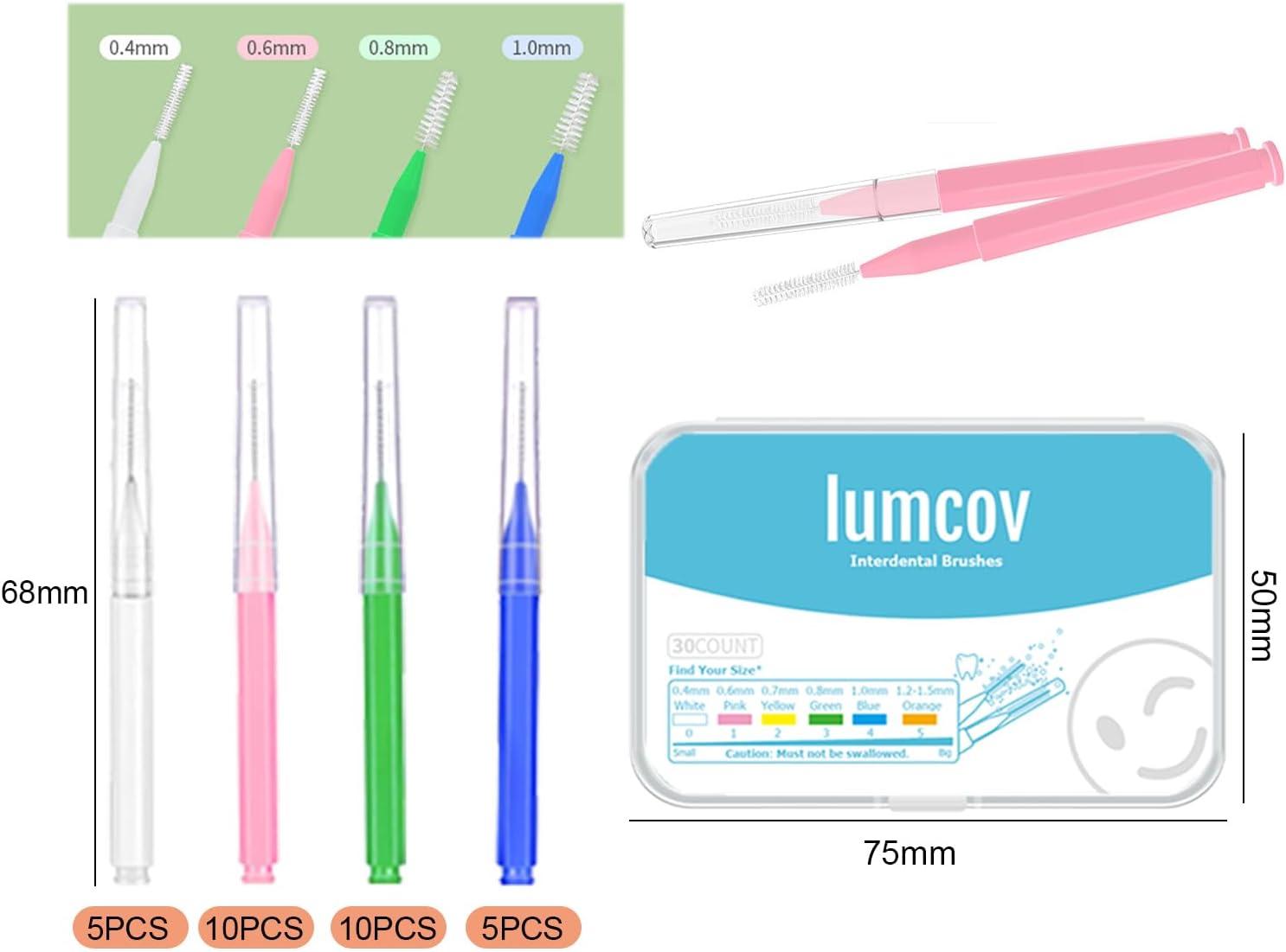 Buy Lumcov 30-Piece Interdental Brush Set - Reusable Interdental ...