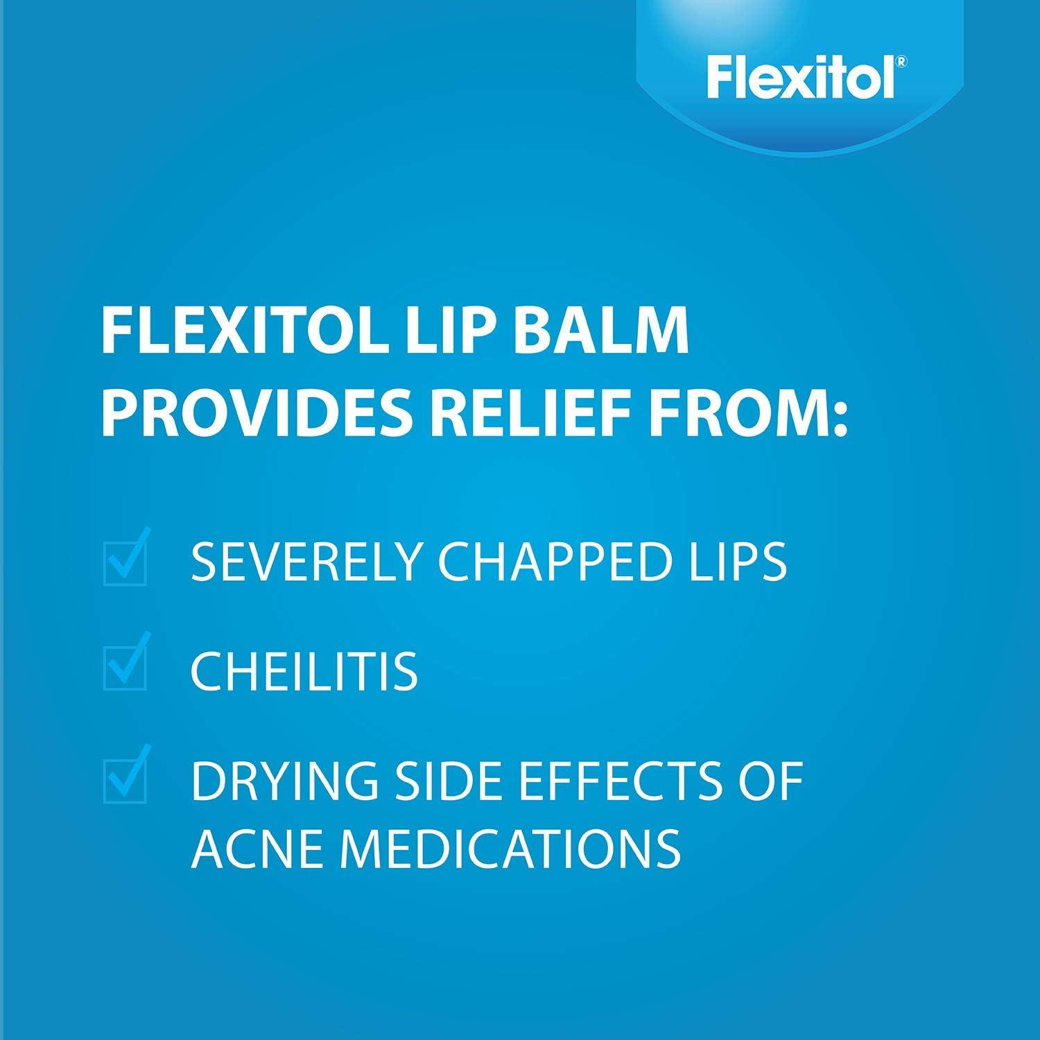 Flexitol Lip Balm 0.35 oz Tube (Pack of 3) - Hydrating Lip Care | Buy ...