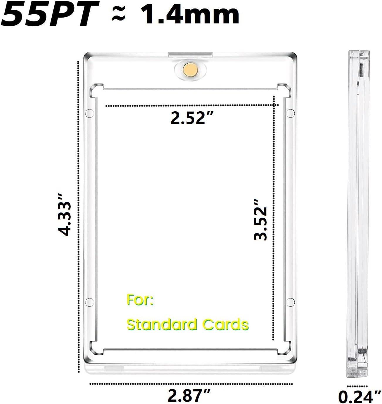 6 Pack Magnetic Trading Card Holder Case - 55pt Hard Case UV Resistant ...