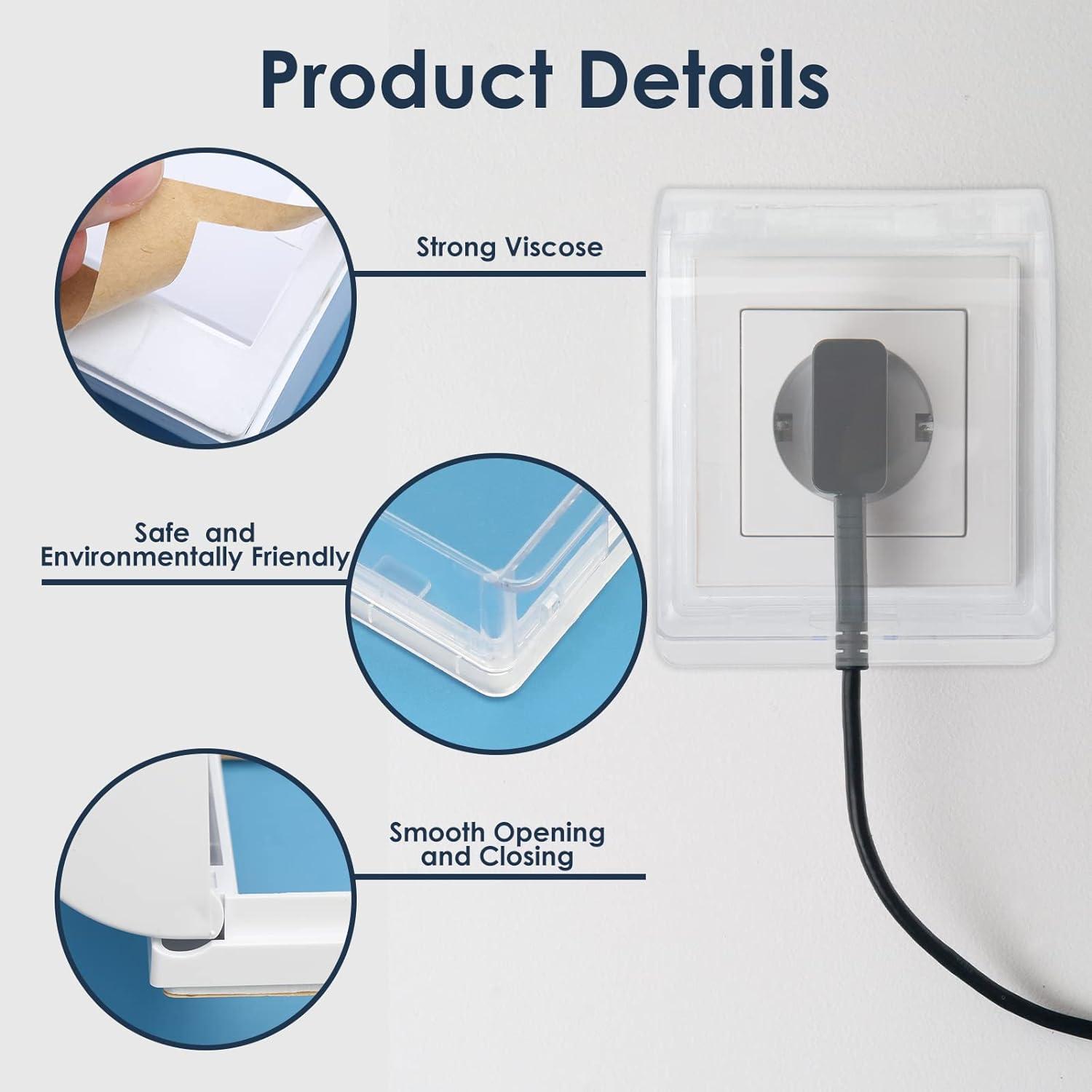 UK Socket Cover Box 2PCS Childproof Electrical Outlet & Plug Protector ...