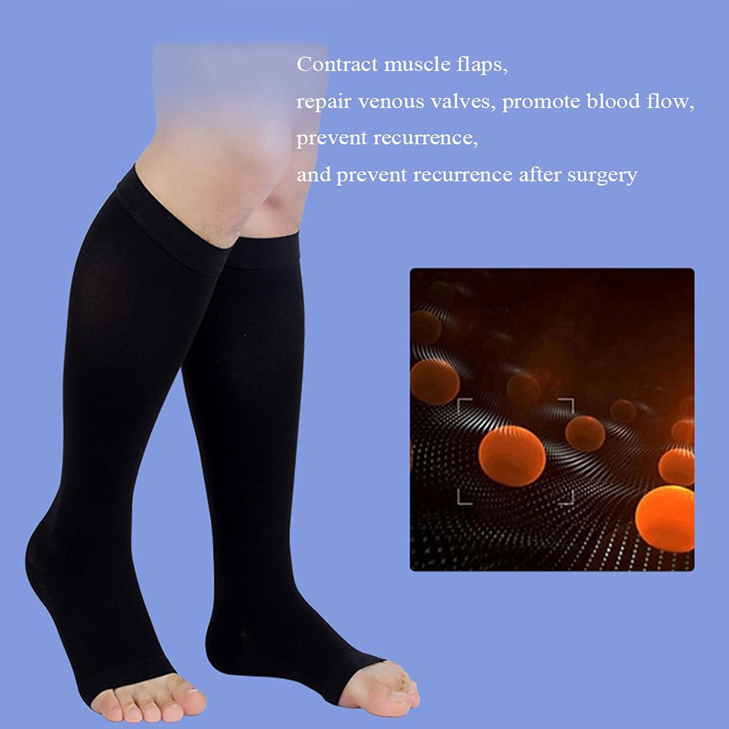 Men's Medical Compression Stockings 20-30 mmHg Open Toe - Edema ...