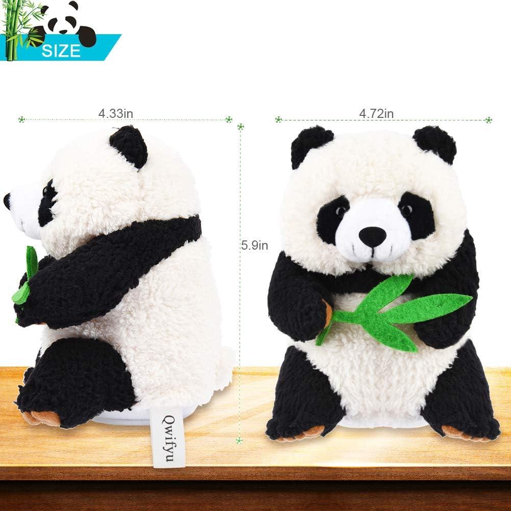 Qwifyu Talking Panda Plush Toy - Interactive Buddy for Kids - Black and ...