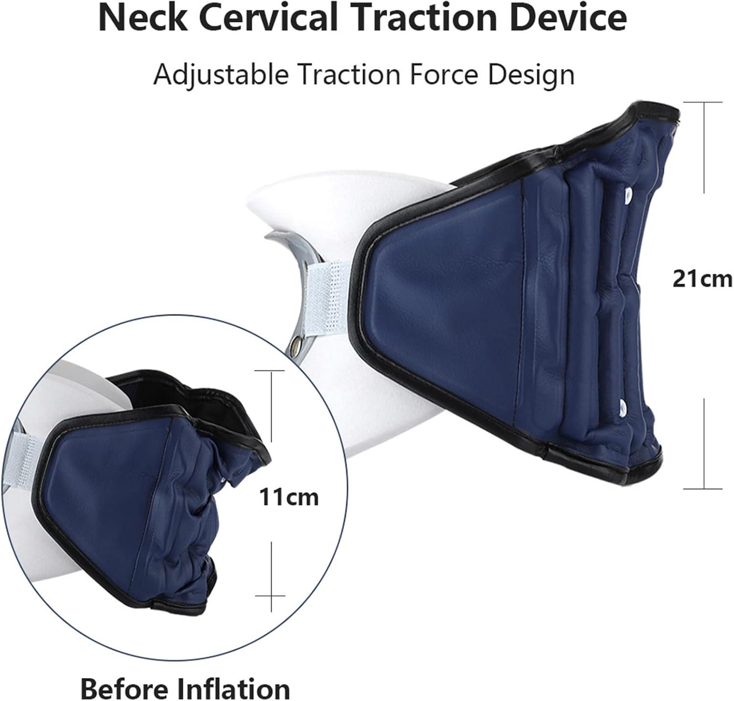 Adjustable Inflatable Cervical Neck Traction Device - Home Use for Neck ...