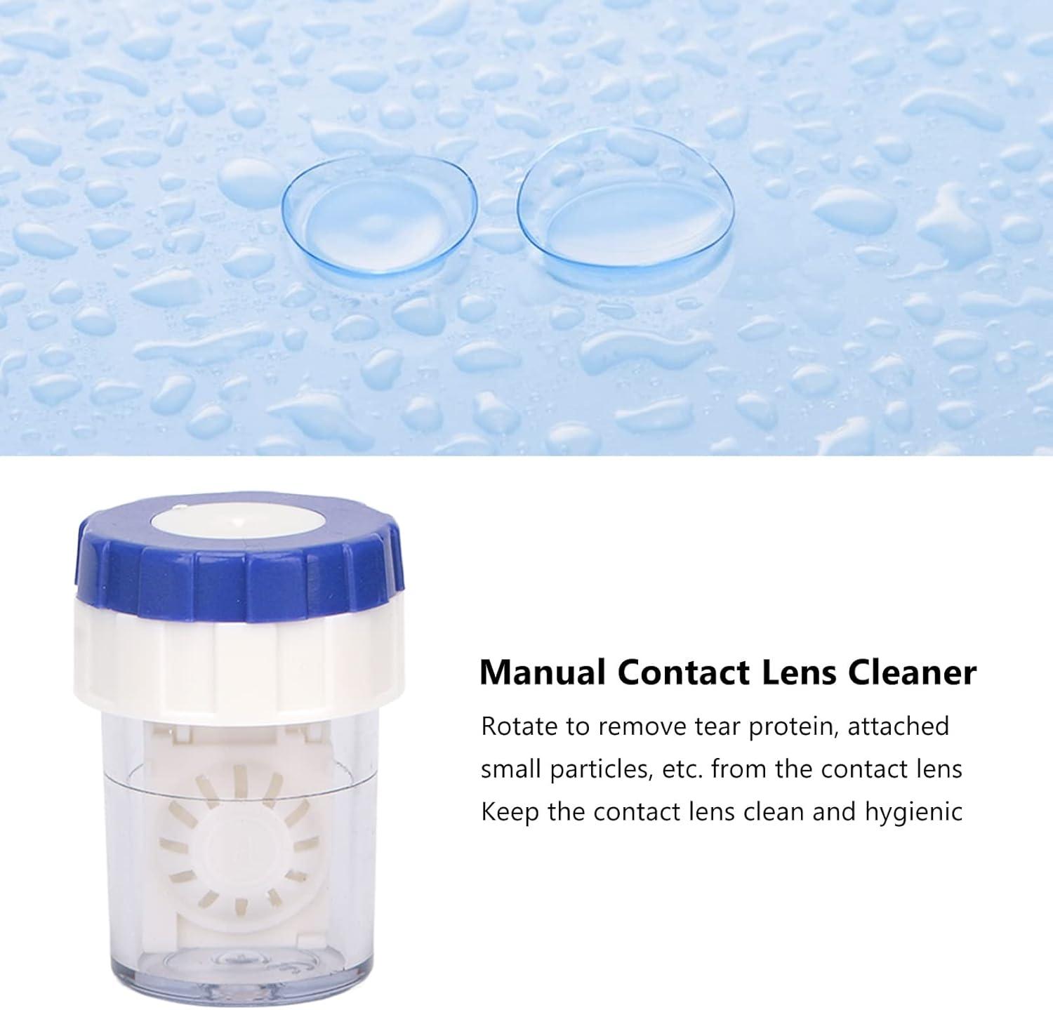 10-Piece Manual Contact Lens Cleaner Set - Portable Soft Tank & Case ...