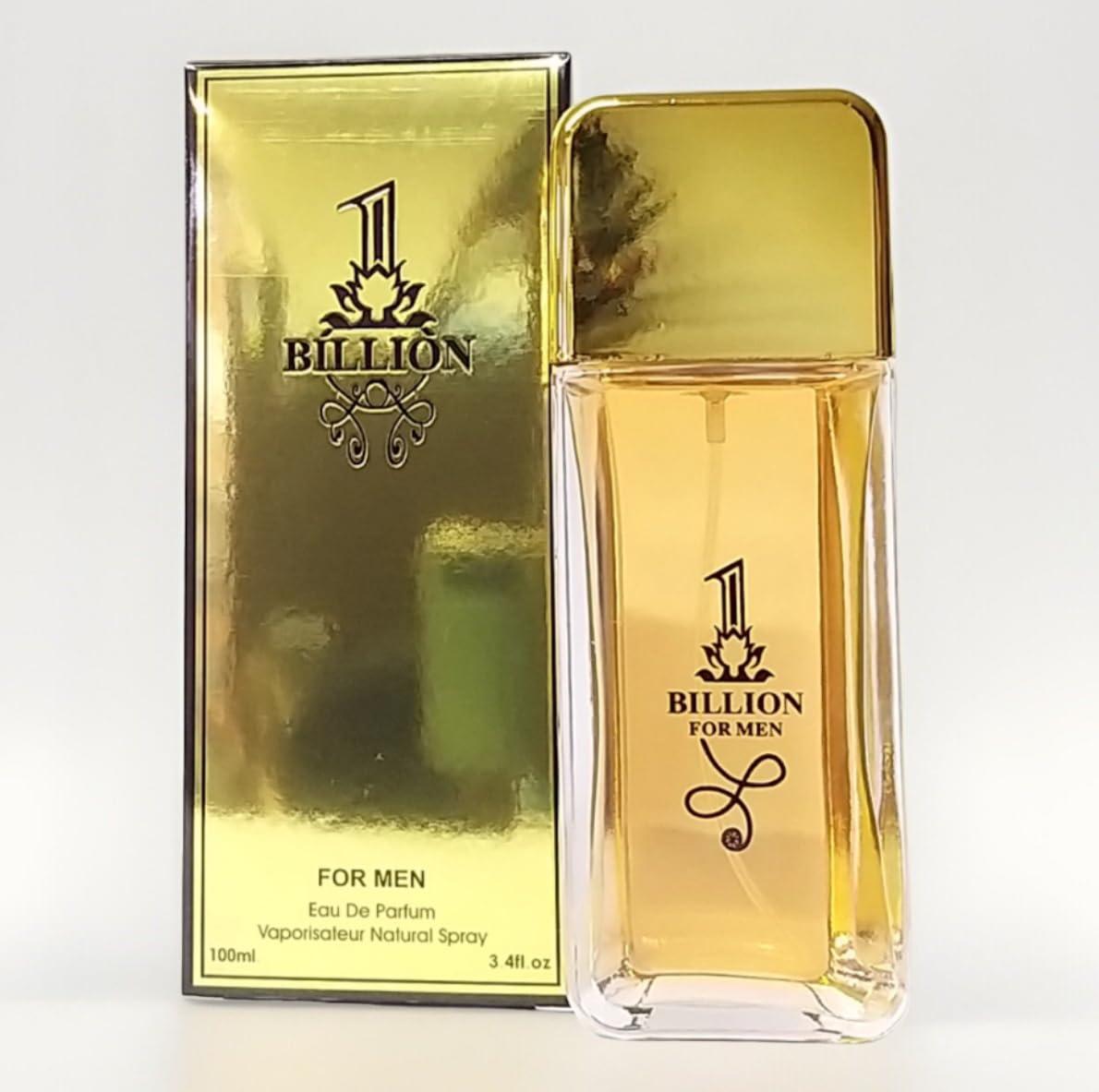 Billion For Men Eau De Parfum Natural Spray 3.4 fl oz 100ml Gold | Buy ...