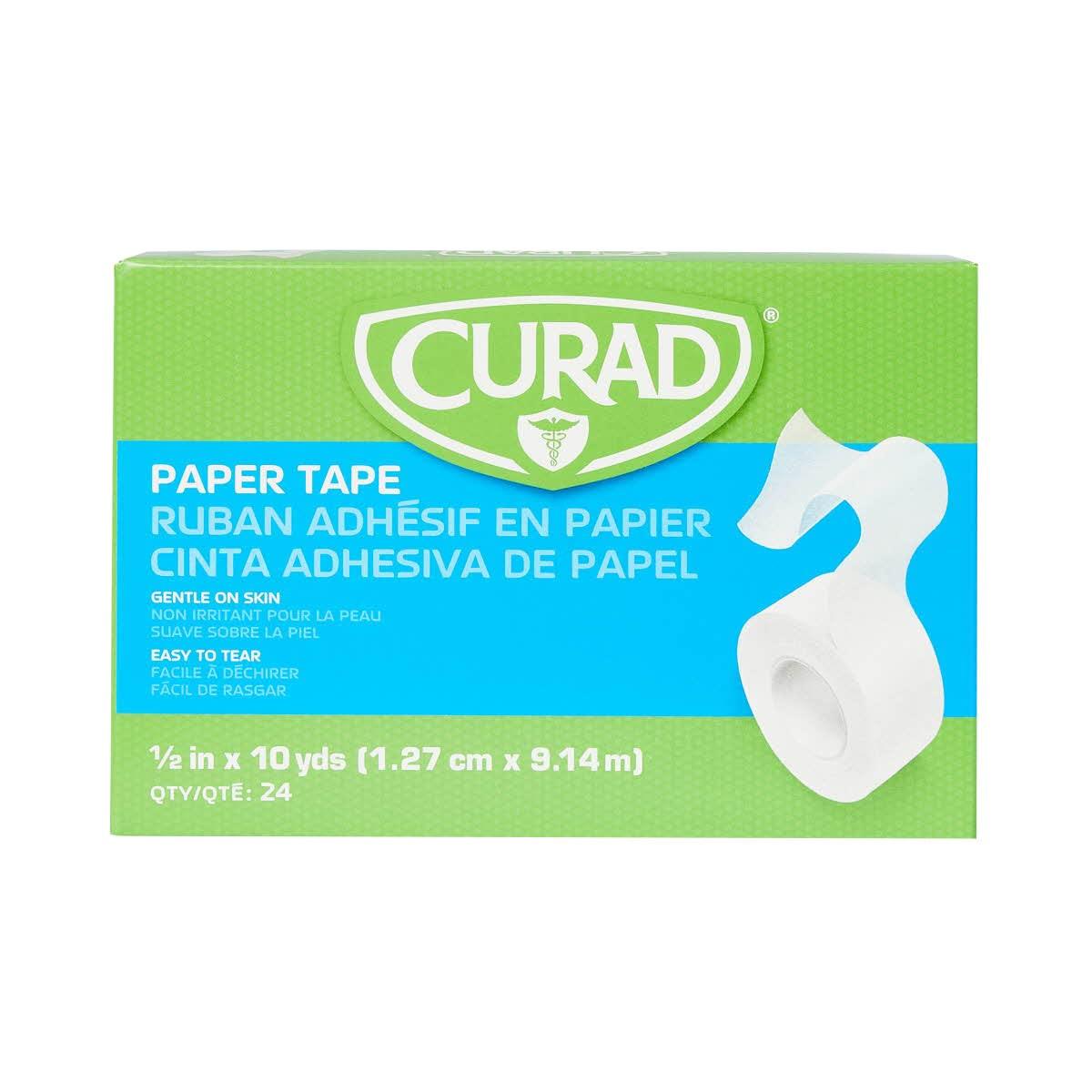 CURAD Paper Adhesive Tape Hypoallergenic 1/2 x 10 yd - Pack of 24 | Buy ...