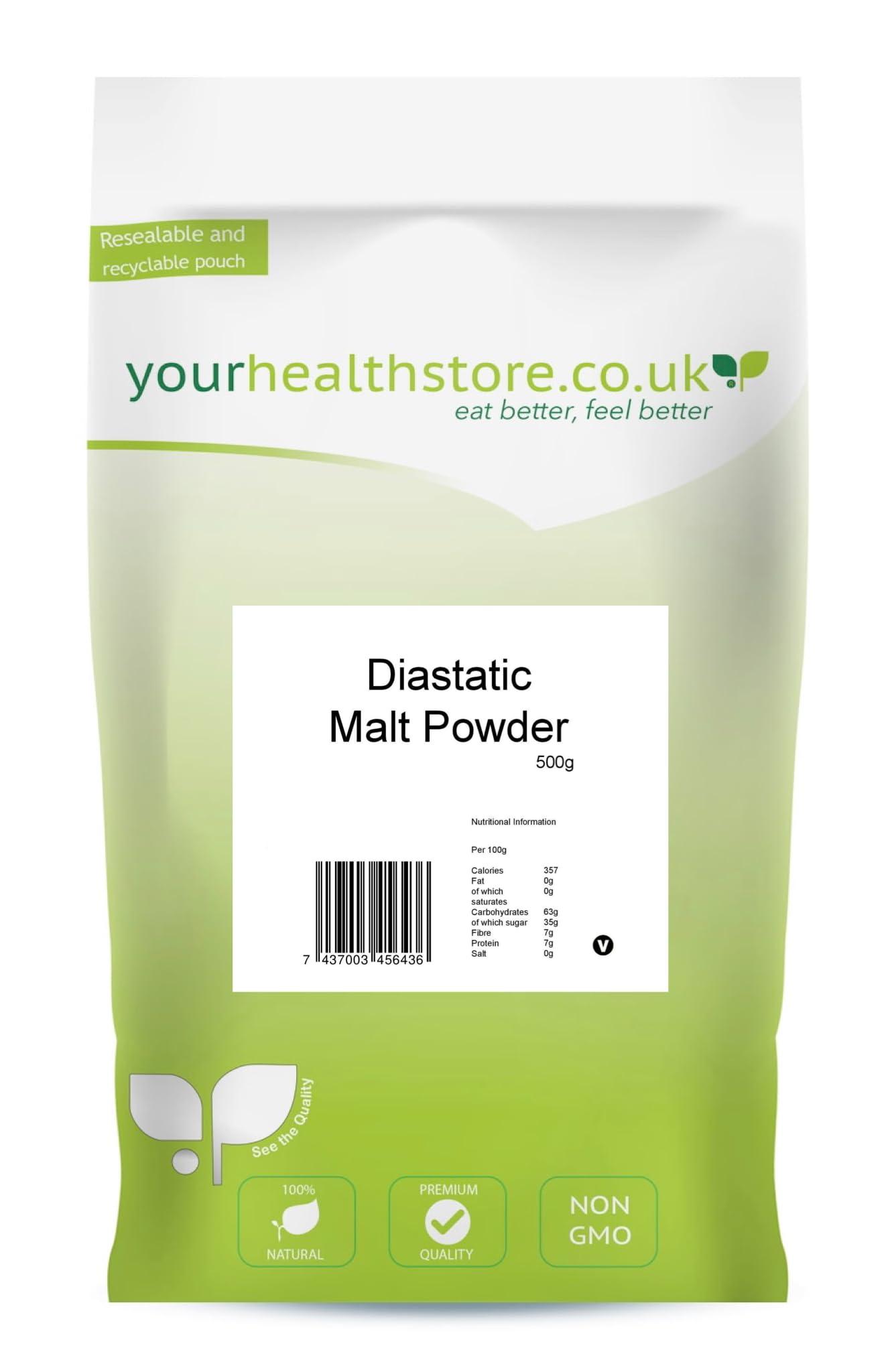 yourhealthstore Premium Diastatic Malt Powder 500g Barley Malt for ...