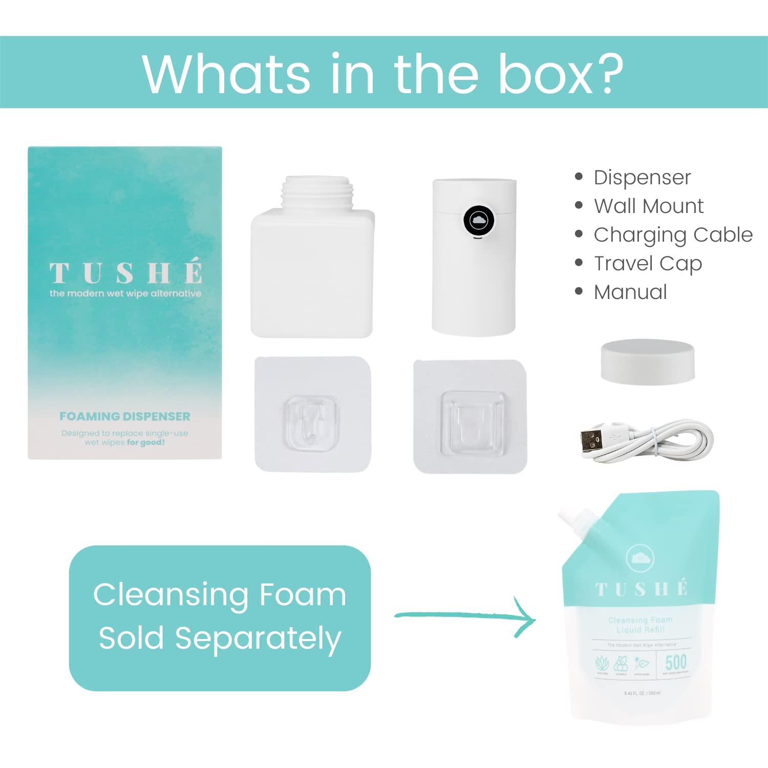 TUSH Touchless Toilet Paper Foam Dispenser | Waterproof, Rechargeable ...