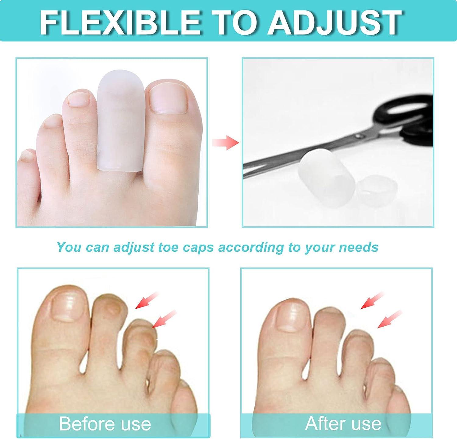 Silicone Toe Guards for Pain Relief and Toe Separation in Sports ...