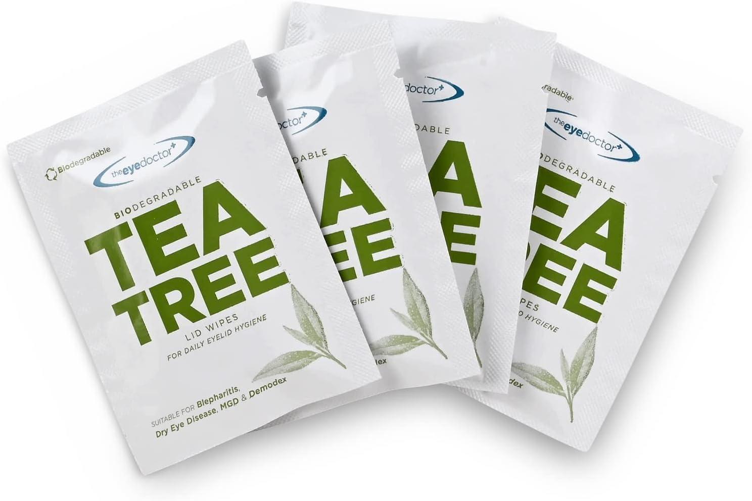 Tea Tree Eyelid Wipes - 200x Single Use | For Sensitive Eyes, Dry Eyes ...