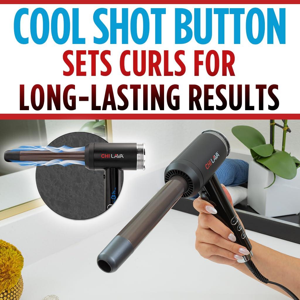 CHI Lava Curl Shot - Hair Curling Wand for Voluminous Shiny Curls ...