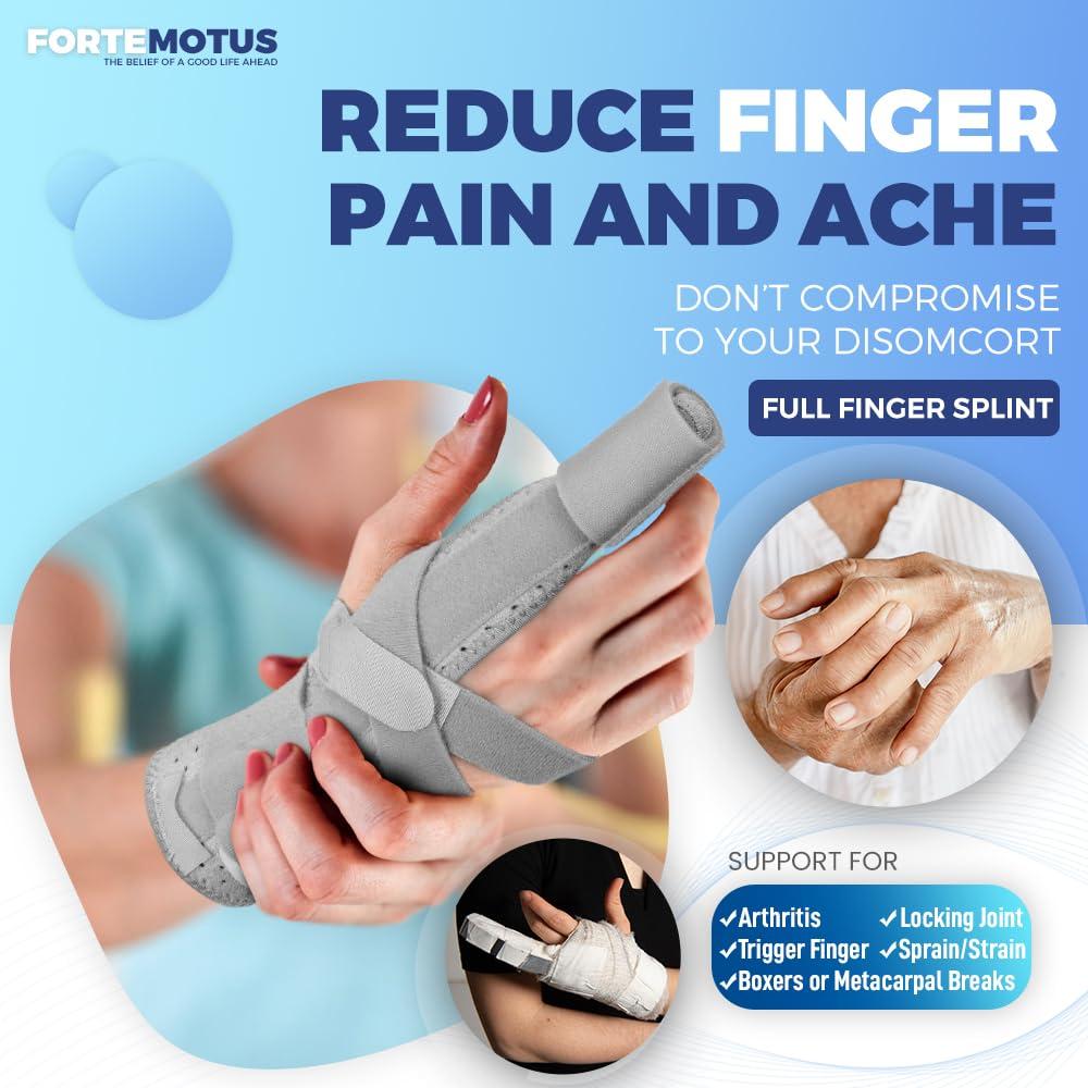 Adjustable Trigger Finger Splint - One/Two Finger Brace for Sprains ...