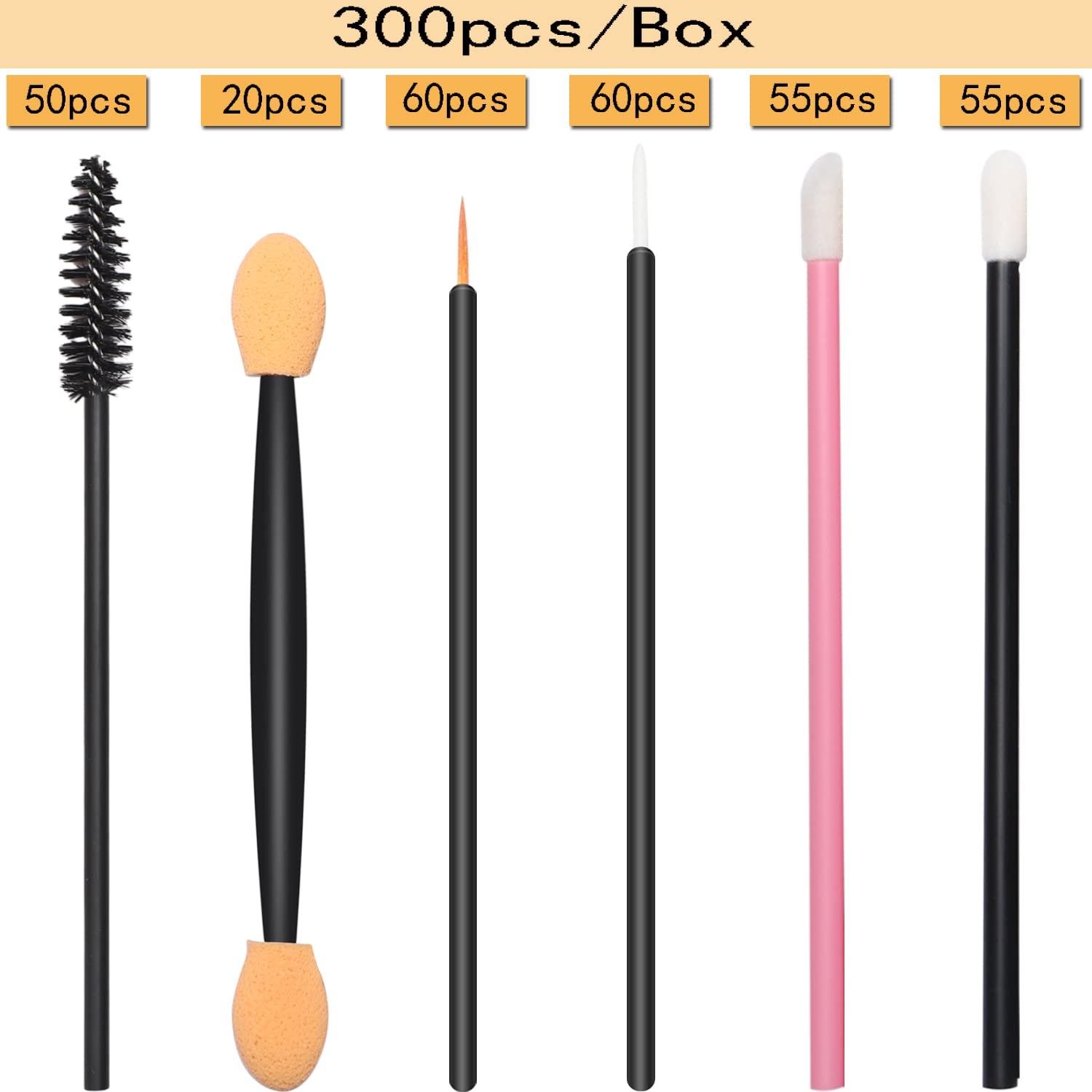 300pcs Disposable Makeup Tool Kit with Organizer Box - JASSINS Makeup ...