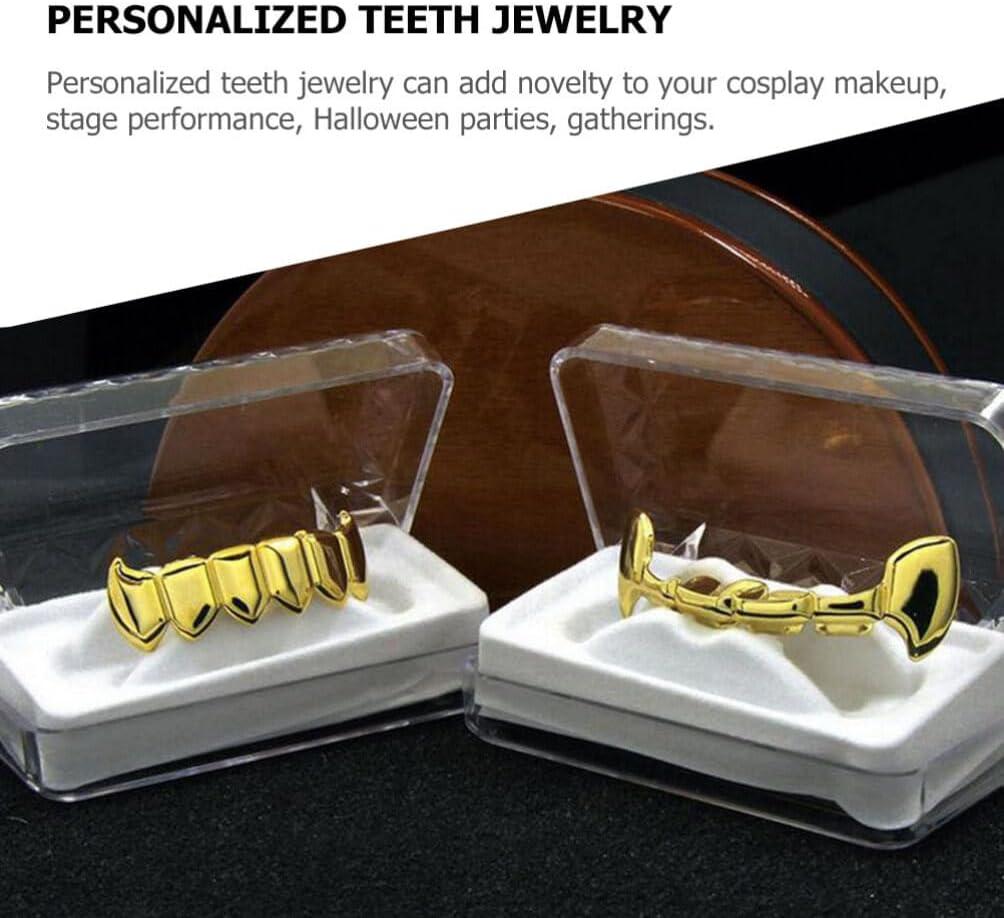 Buy Exceart Gold Tooth Cap - Hip-Hop Mouth Grills for Cosplay & Punk ...