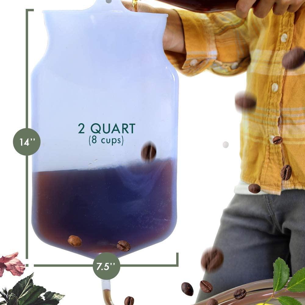 Clear Non-Toxic Silicone Enema Bag Kit for Coffee & Colon Cleansing - 2 ...