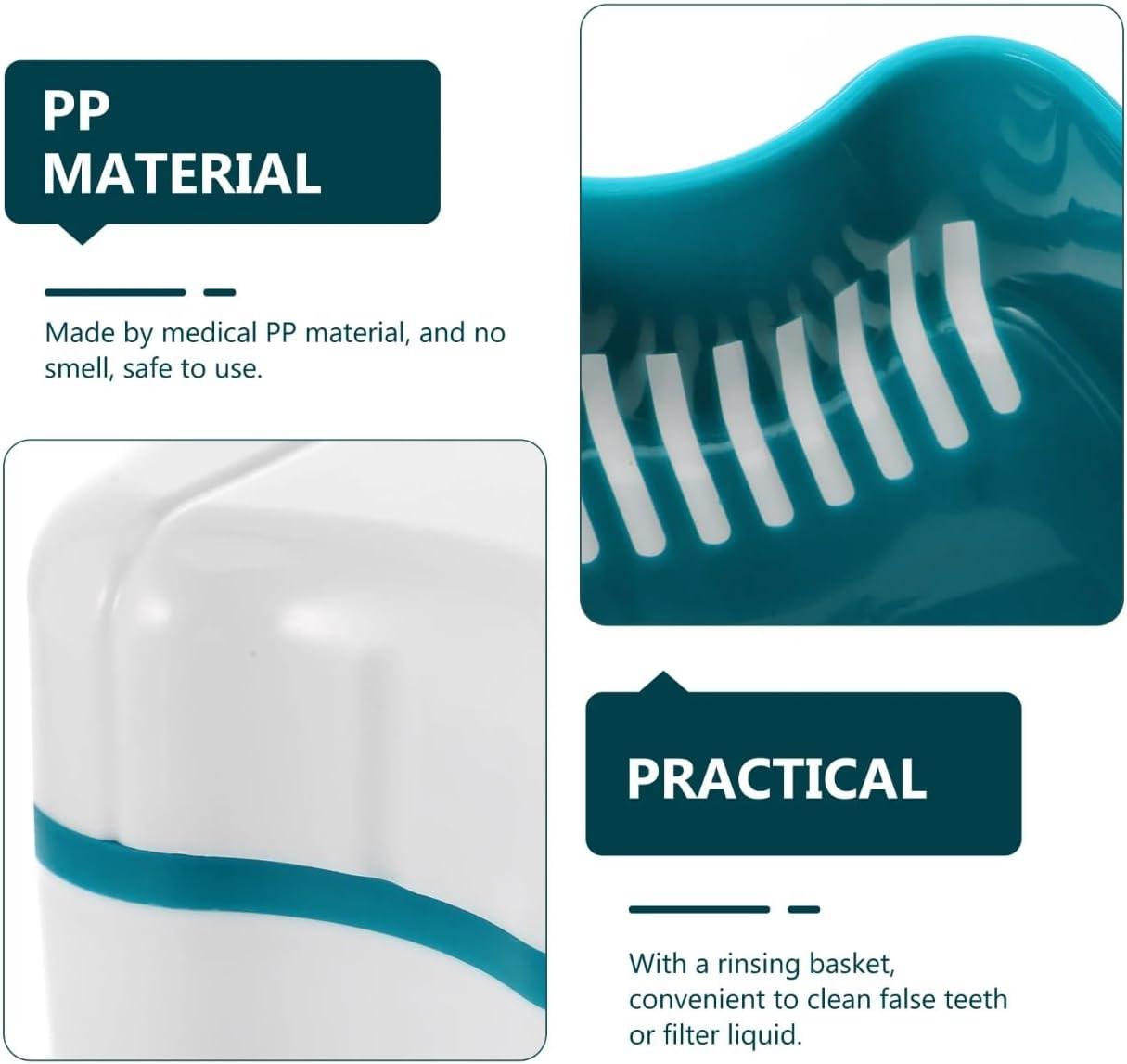 Buy Green Denture Box & Braces Container with Sieve Durable and Stylish ...