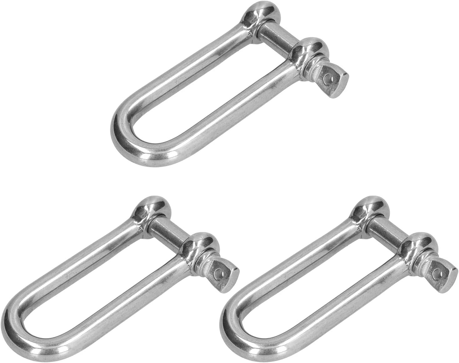Leyeet Long D Shackle 304 Stainless Steel Straight Anchor Screw Pin ...