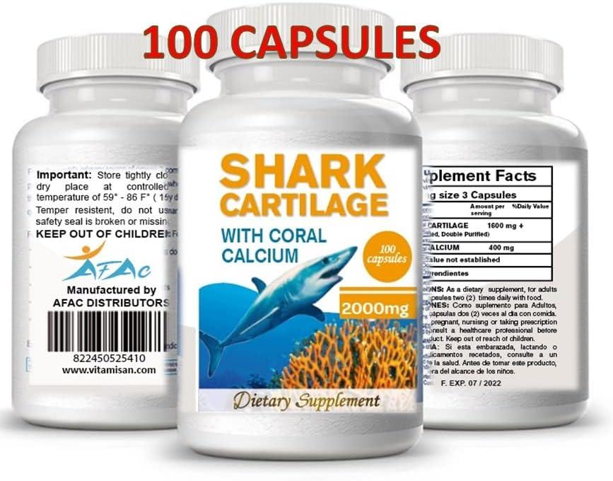 Coral Calcium Super Strength with Cartilague 100 Capsules - 2000mg ...