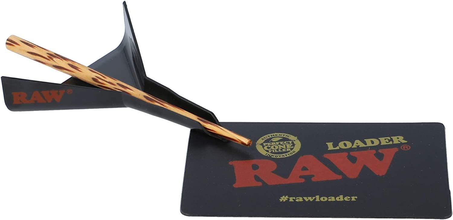 RAW Classic 1-1/4 Pre-Rolled Cones Bundle - 50 Pack and Cone Loader ...